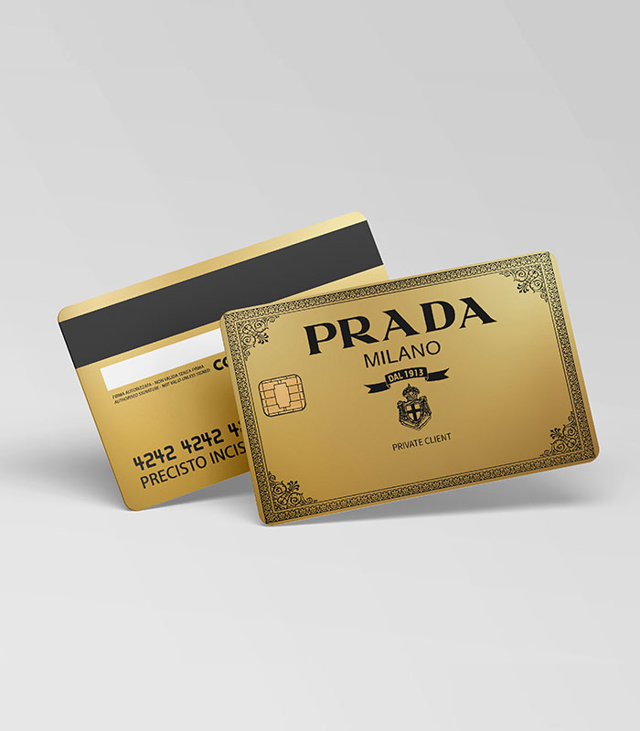 PRADA LOGO CARD – ELITEX Engraving & More